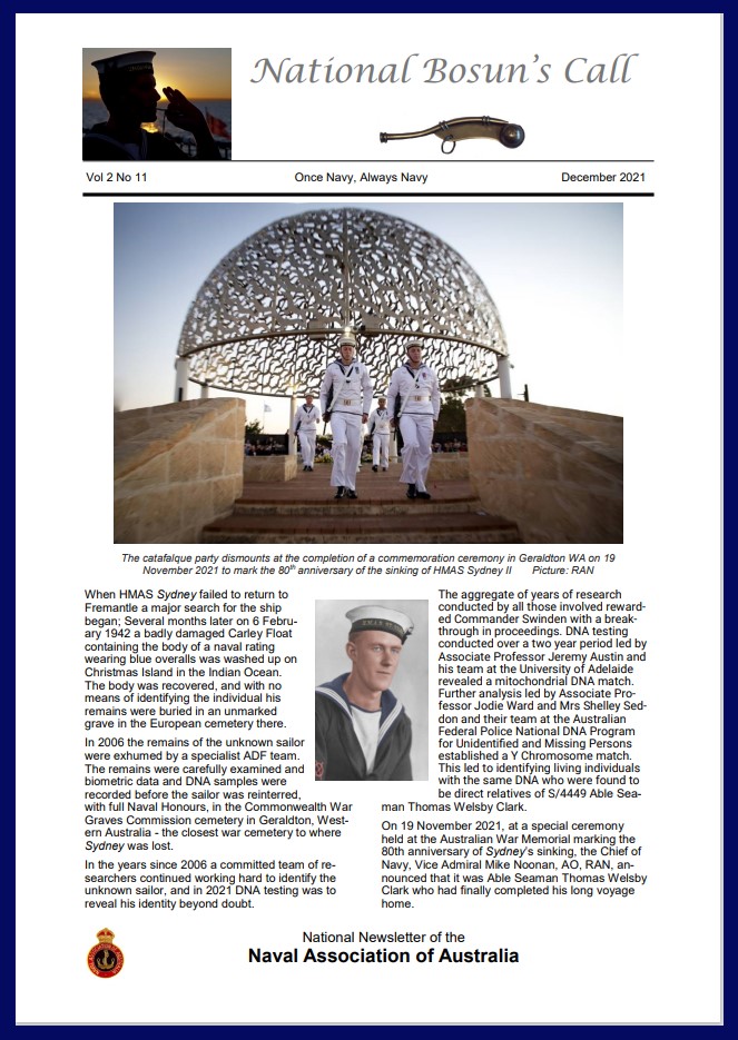 Bosun's Call - National Edition | Naval Association of Australia