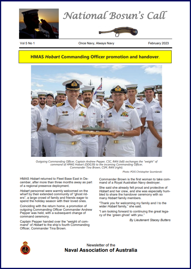 Bosun's Call - National Edition | Naval Association of Australia