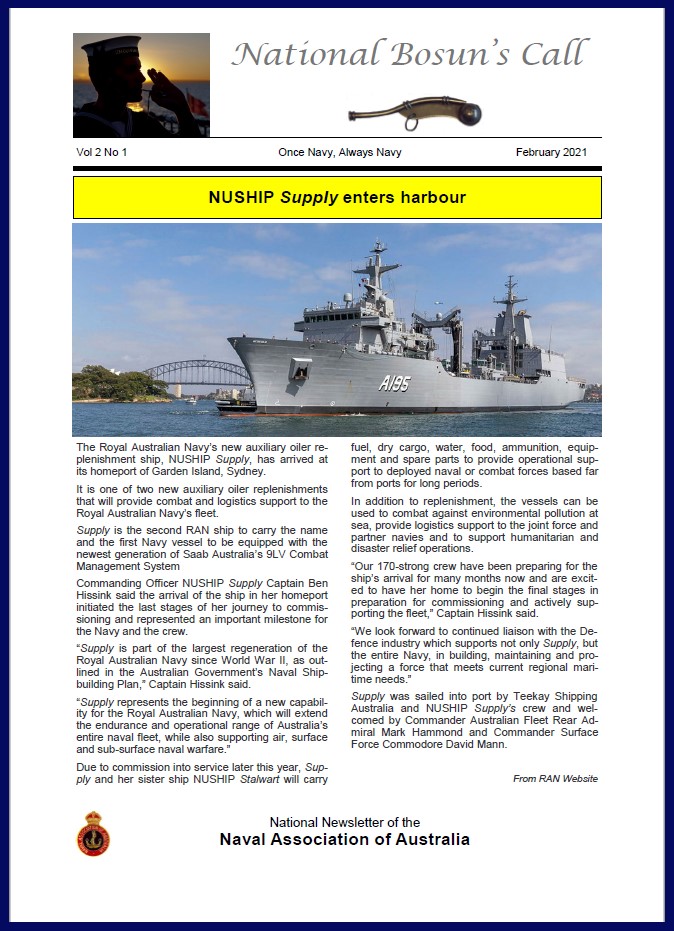 Bosun's Call - National Edition | Naval Association of Australia